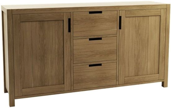 Taranto Oak 2 Door 3 Drawer Wide Sideboard | Choice Furniture Superstore UK
