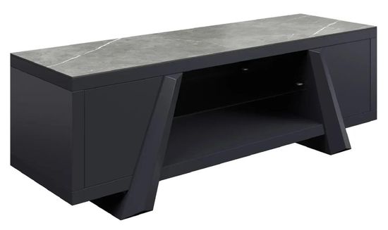 Brando Grey Ceramic Top 140cm TV Unit | Choice Furniture Superstore UK