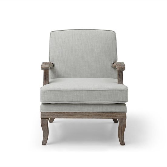 Colwell Antheia Textured Linen Grey Fabric Armchair | CFS UK