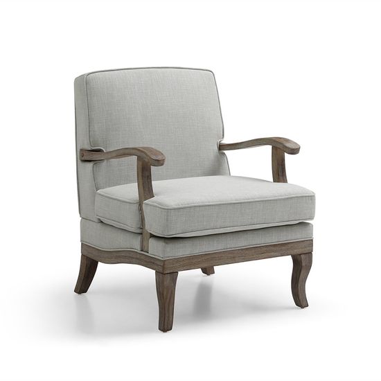 Colwell Antheia Textured Linen Grey Fabric Armchair | CFS UK