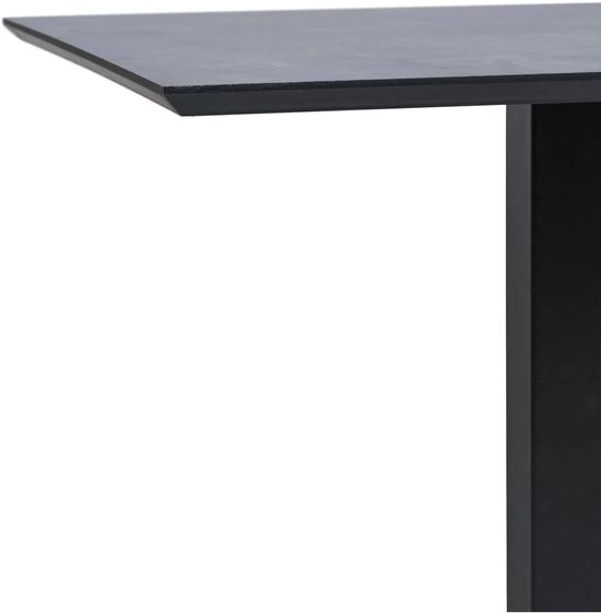 Fano Black Melamine Stone Square Cafe Table | Choice Furniture ...