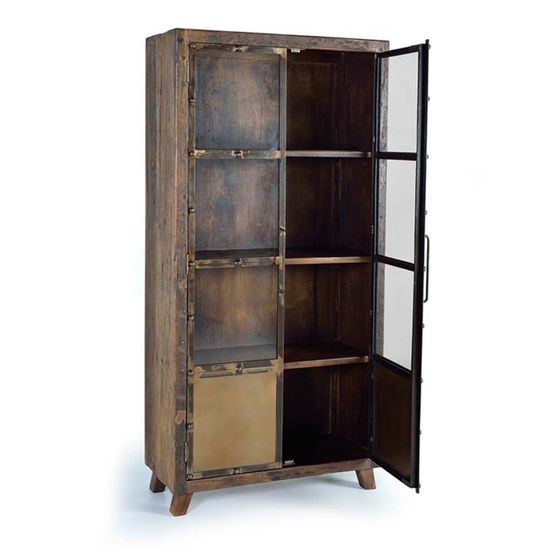 Pemberton Railway Wood 2 Door Display Cabinet | Choice Furniture ...