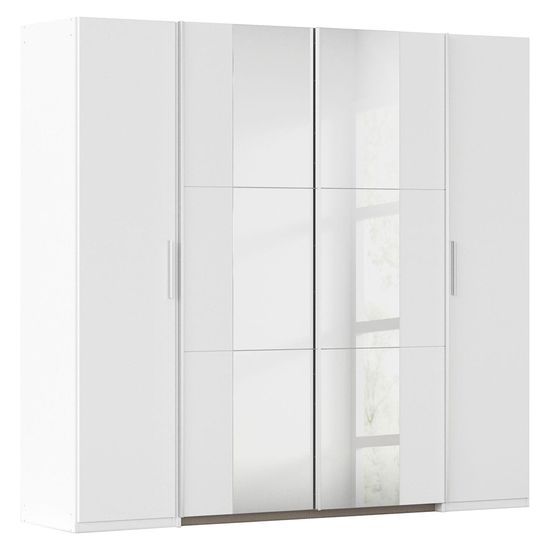Rauch Kronach 225cm 4 Door Wardrobe with Mirror - Alpine White | CFS UK