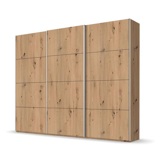 Rauch Beluga Extra 271cm 3 Door Sliding Wardrobe - Artisan Oak | CFS UK