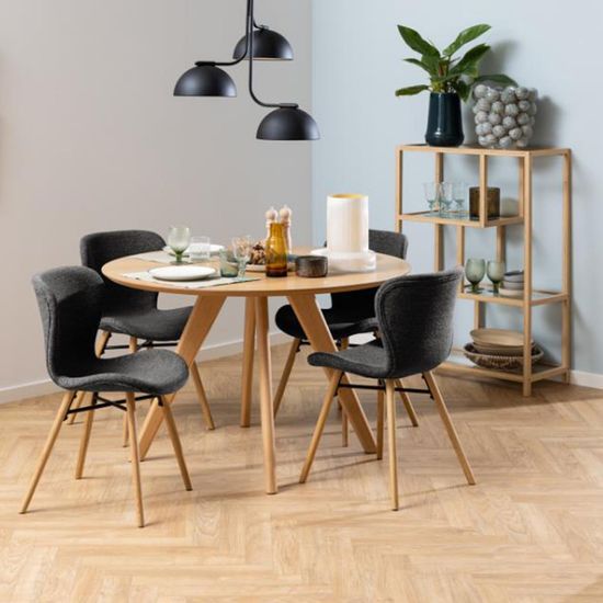 2 x Batilda Anthracite Boucle Fabric Dining Chair | Choice Furniture ...