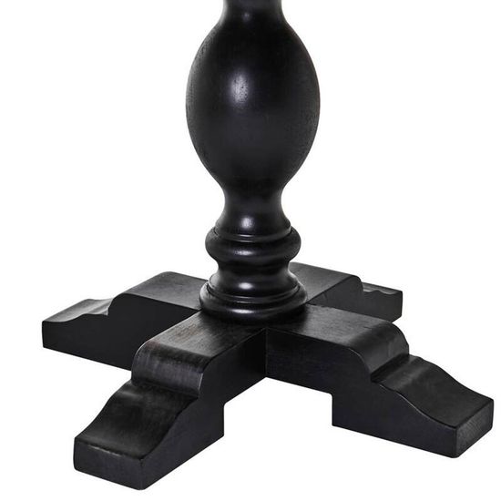 Lyon Black Oak 6 Seater Round Dining Table - 130cm | CFS UK