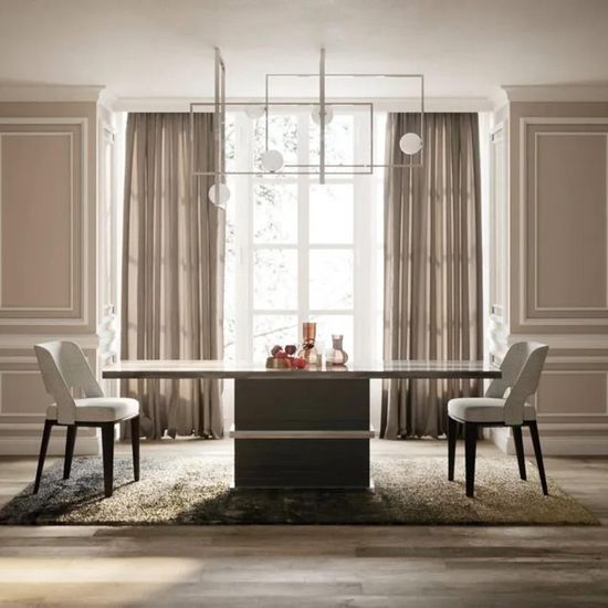 Saturn Marble Light Dining Table - Variation Available | CFS UK
