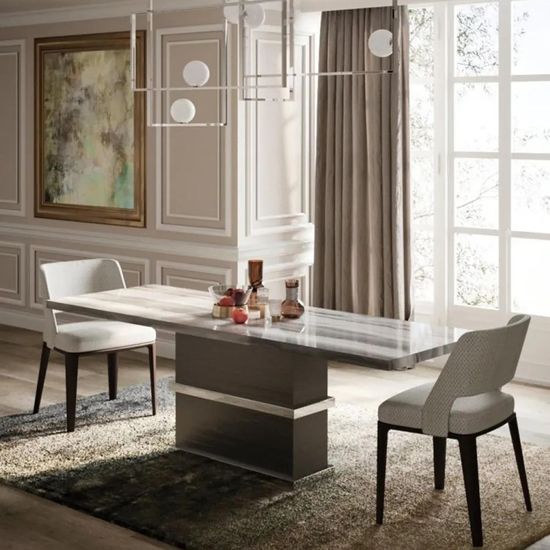 Saturn Marble Light Dining Table - Variation Available | CFS UK