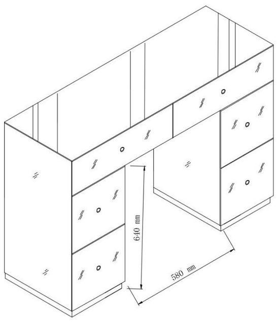 Chelsea Mirrored 6 Drawer Dressing Table | Choice Furniture Superstore UK