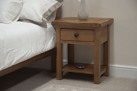 Homestyle GB Rustic Oak Lamp Table | Choice Furniture Superstore UK