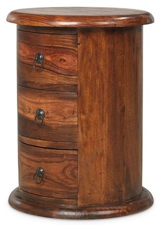 Indian Sheesham 3 Drawer Drum Chest | Choice Furniture Superstore UK