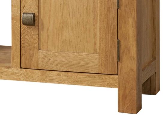 Curve Oak 2 Door Low Display Cabinet | Choice Furniture Superstore UK