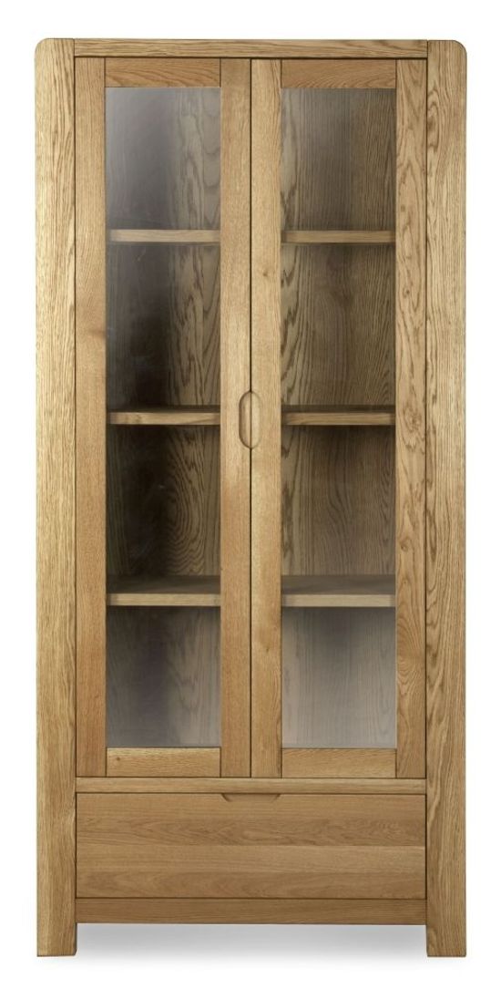 Bergen Oak Display Unit - 2 Doors 1 Drawer | Choice Furniture Superstore UK