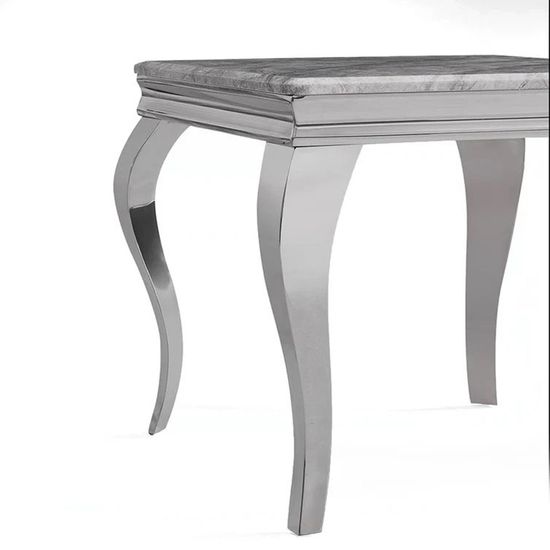 Louis Grey Marble and Chrome Square Side Table | Choice Furniture ...