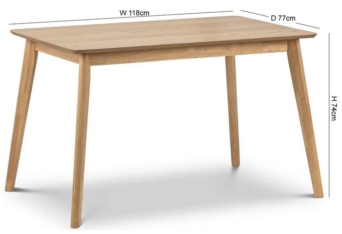 Boden Oak 4 Seater Dining Table - CFS UK