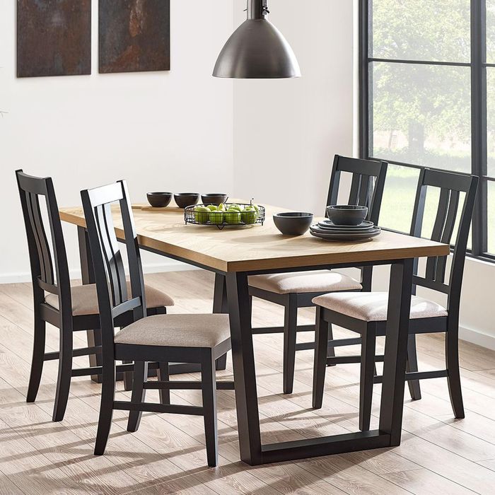 Hilton Oak Herringbone 6 Seater Dining Table - CFS UK