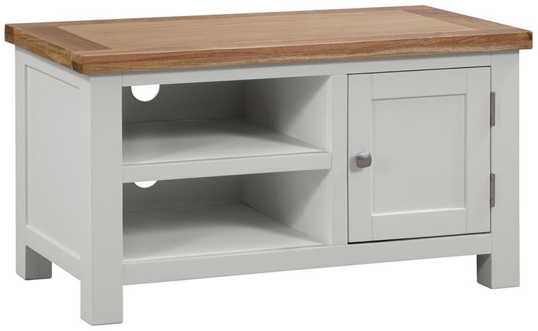 Lundy Grey Painted 90cm TV Unit | Choice Furniture Superstore UK