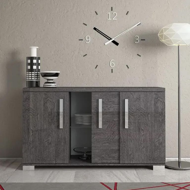 Status Sarah Day Grey Birch Italian Buffet Sideboard, 148cm with 3 Door ...