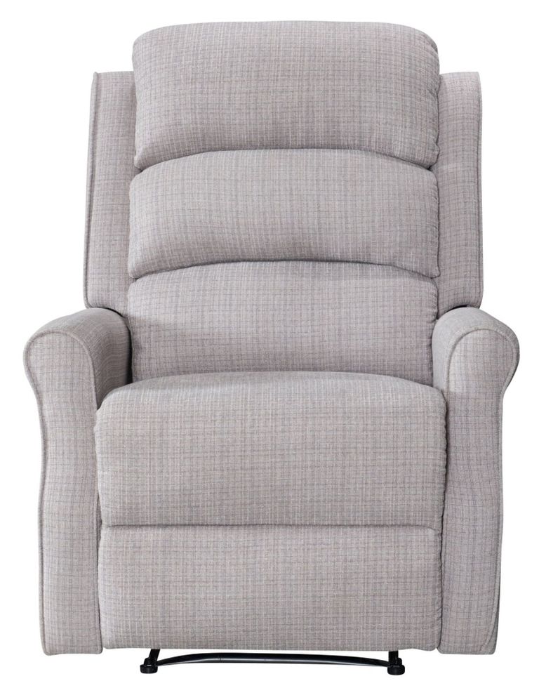Baxter Hebe Natural Textured Chenille Manual Recliner Chair | CFS UK