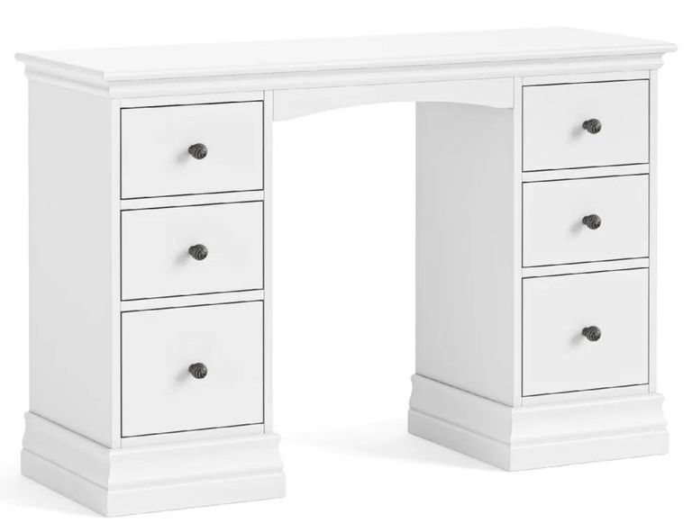 Bordeaux White 6 Drawer Double Dressing Table | Choice Furniture ...