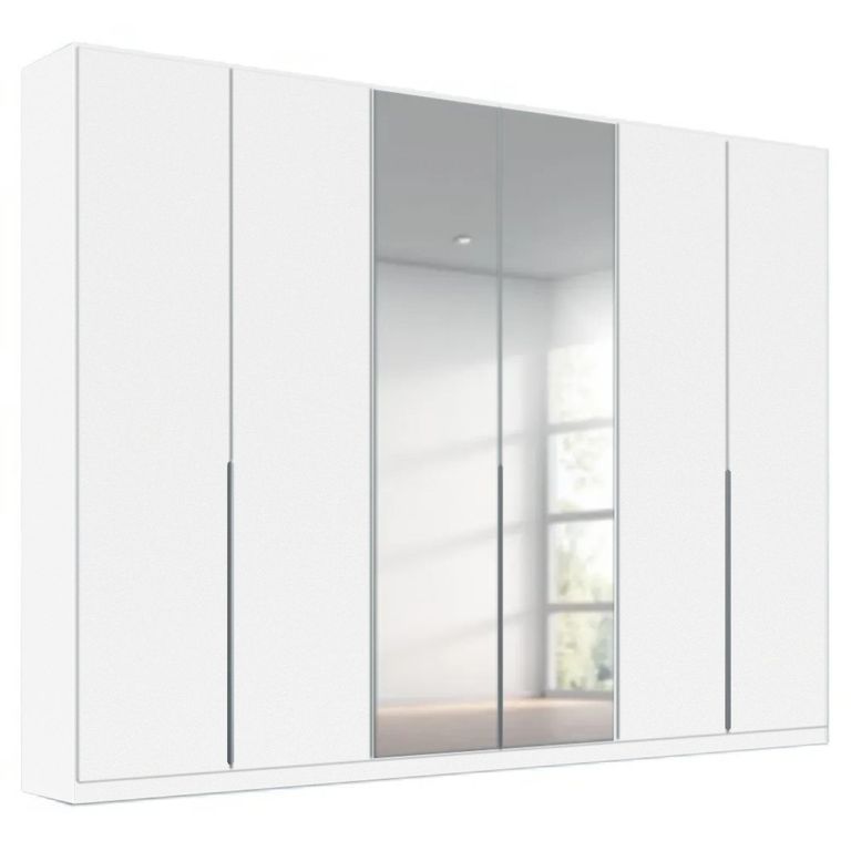 Rauch Alabama 271cm 6 Door Wardrobe with Mirror - Alpine White | CFS UK