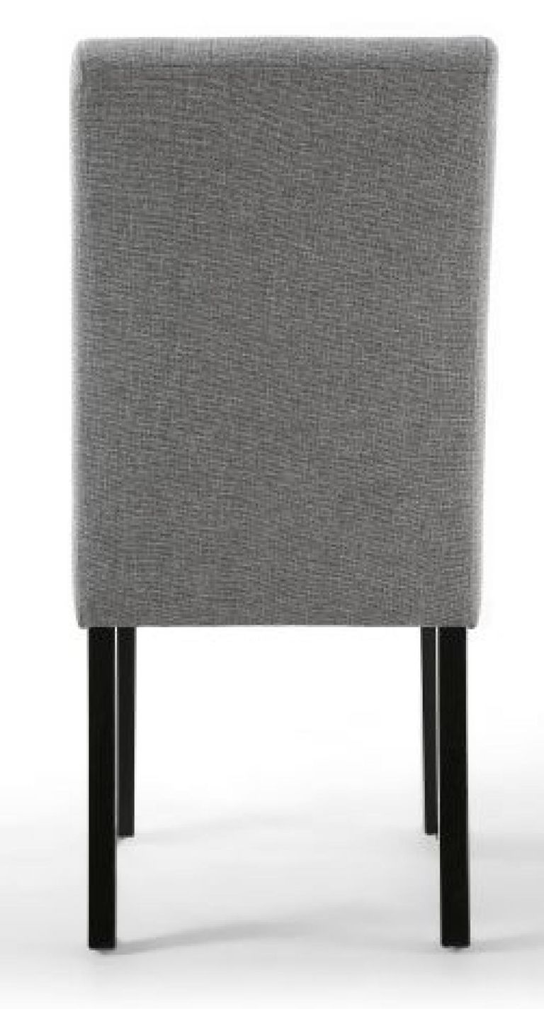 2 x Moseley Stitched Waffle Silver Grey Linen Effect in Black Fabric ...