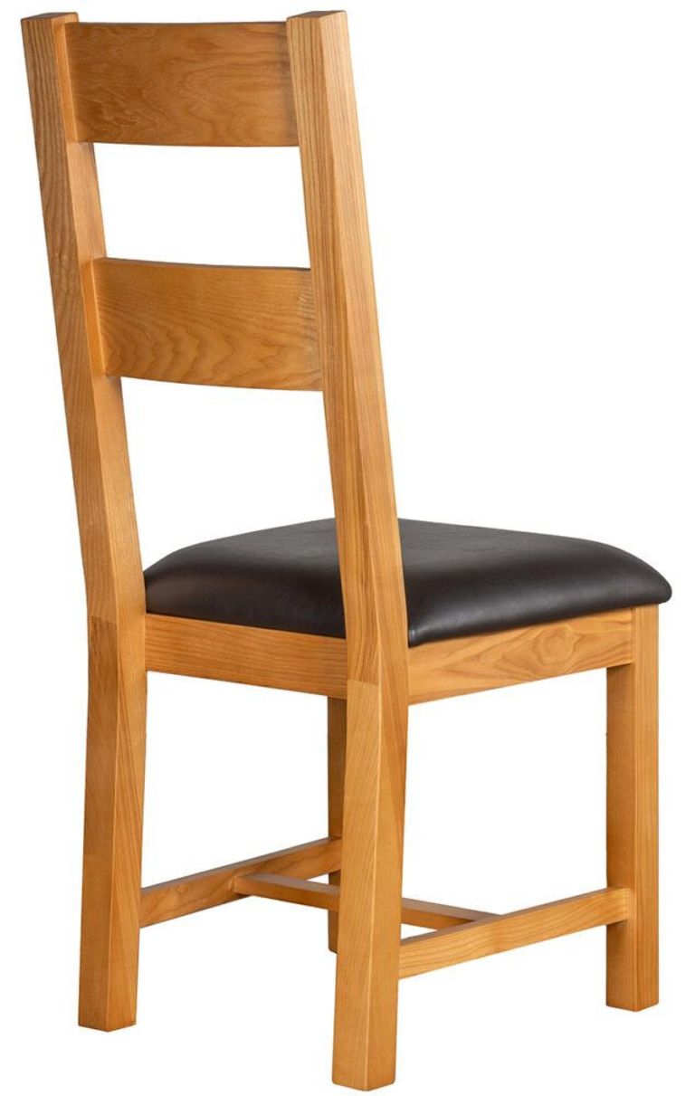 Somer 4-6 Seater Oak Extending Dining Set - 4 Ladder Back Dining Chair ...