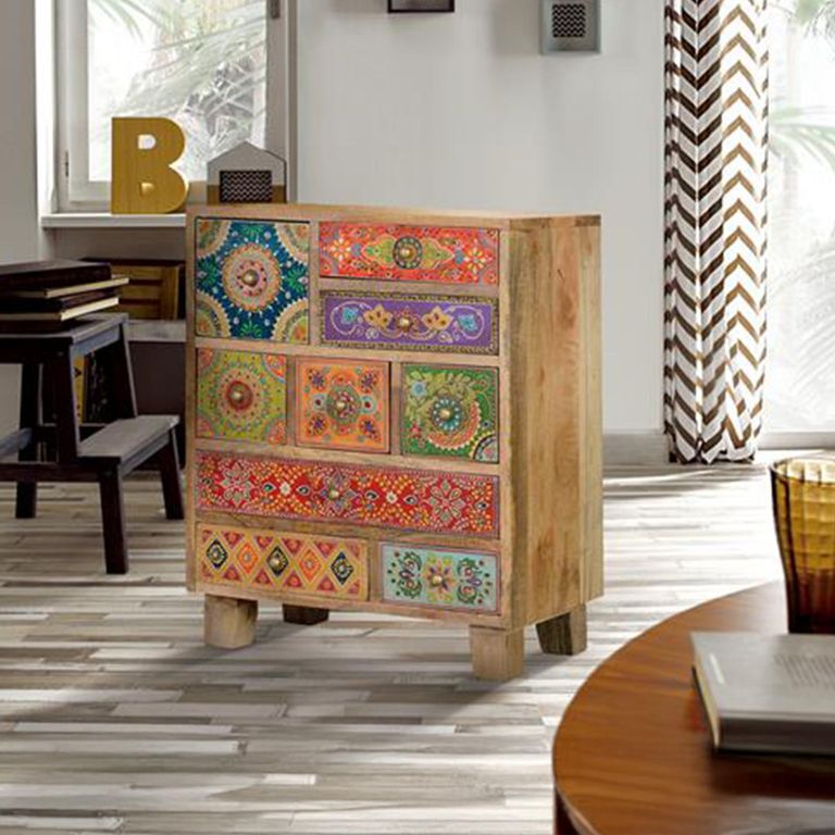 Narduzu Mango Wood Painted Multi Drawer Chest | Choice Furniture ...