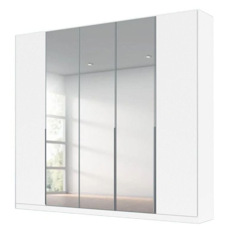 Rauch Alabama 226cm 5 Door Wardrobe with Mirror - Alpine White | CFS UK