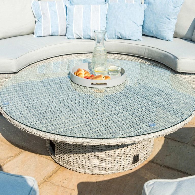 Maze Oxford Grey Rattan Rising Table Garden Lifestyle Suite | CFS UK