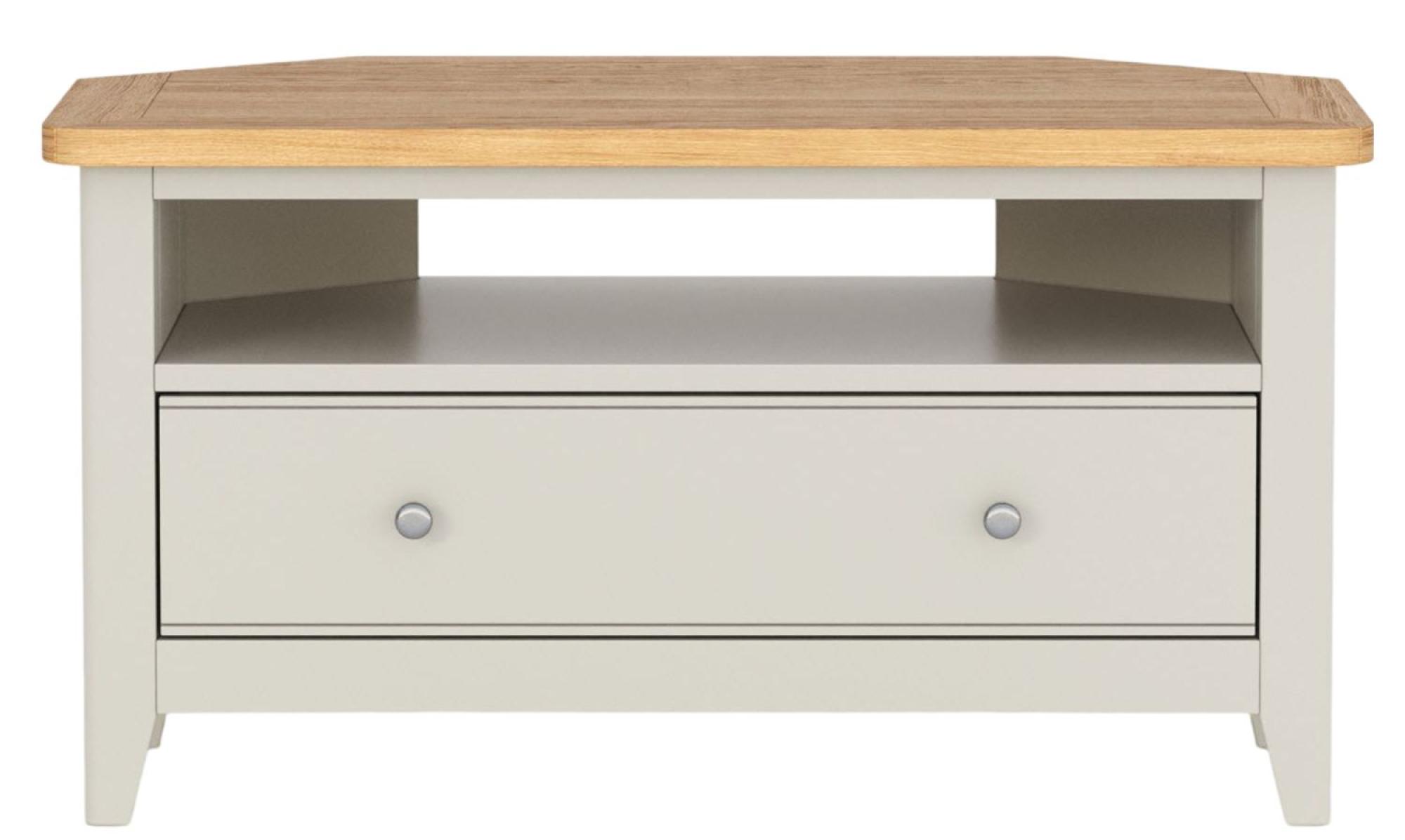 Arden Grey Painted 90cm Corner TV Unit | Choice Furniture Superstore UK