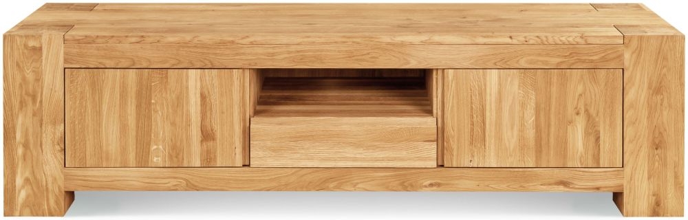 Clemence Richard Massive Oak Large TV Unit - CFS UK