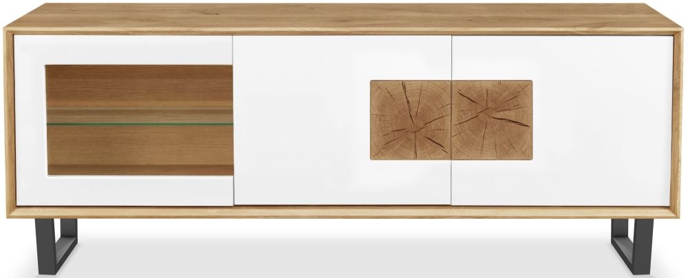 Clemence Richard Modena Oak 3 Door TV Unit | Choice Furniture Superstore UK