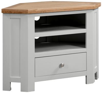 Lundy Moon Grey Painted 90cm TV Unit - CFS UK
