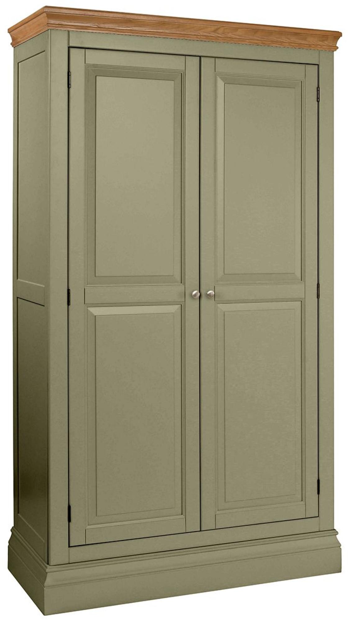 Versailles Fern Green Painted 2 Door Wardrobe - CFS UK