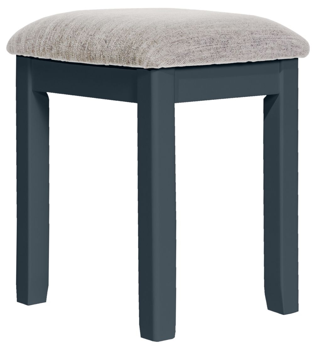 Henley Blue Painted Dressing Stool - CFS UK