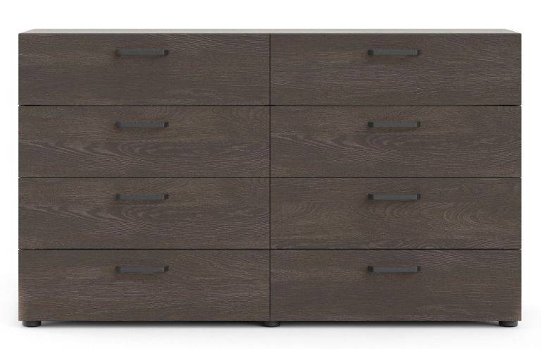 Dallas Dark Oak Effect 8 Drawer Wide Dresser