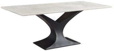 Rome 160cm Cream Marble Dining Table - CFS UK