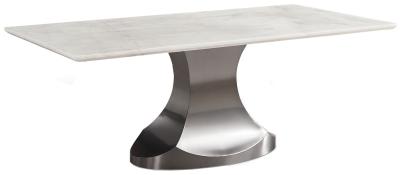 Rome 160cm Cream Marble Dining Table - CFS UK