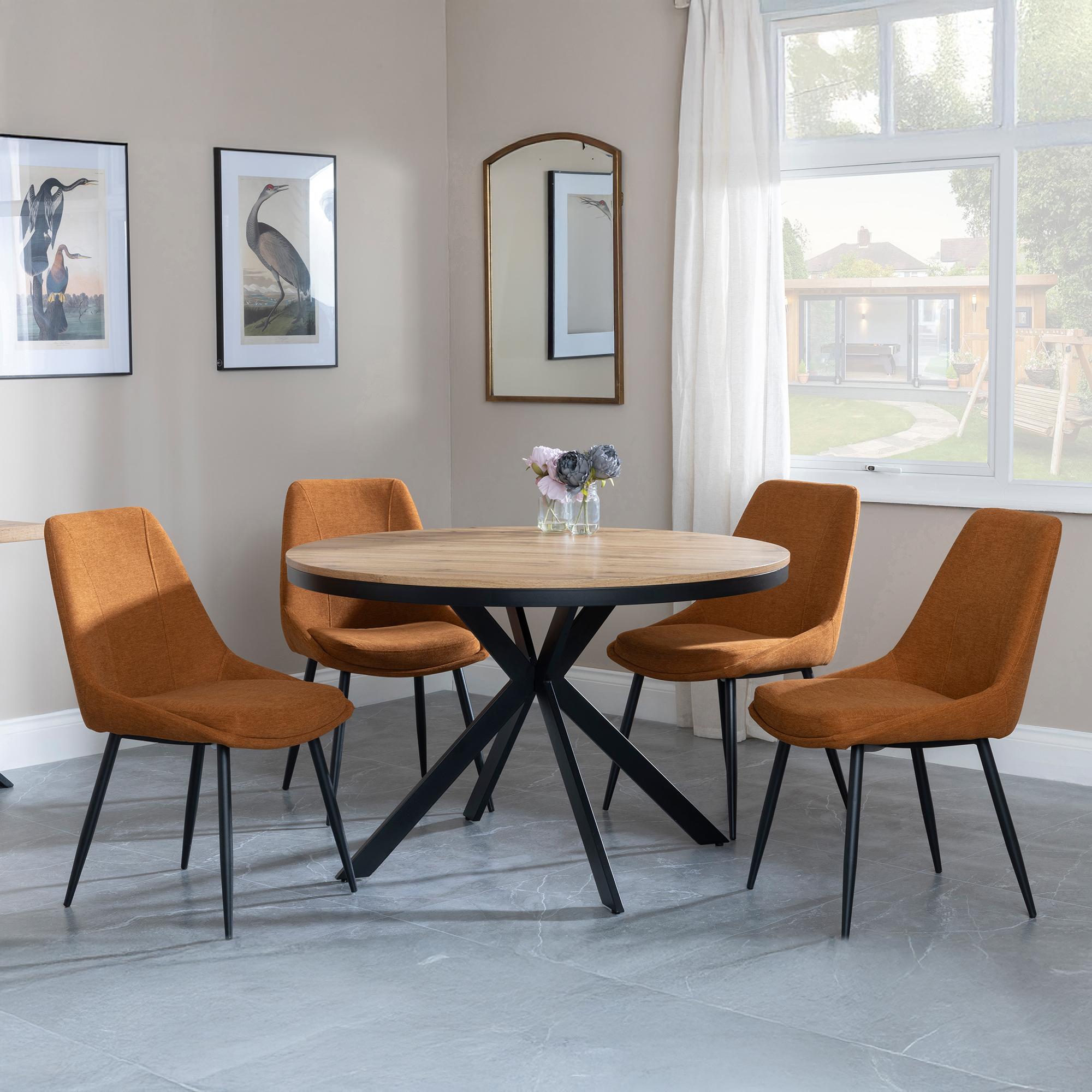 Bronx 4 seater round dining table store
