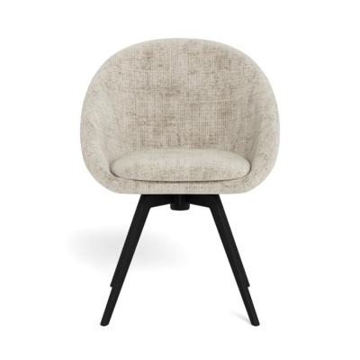 2 x Tenna Sand Fabric Swivel Dining Chair | Choice Furniture Superstore UK