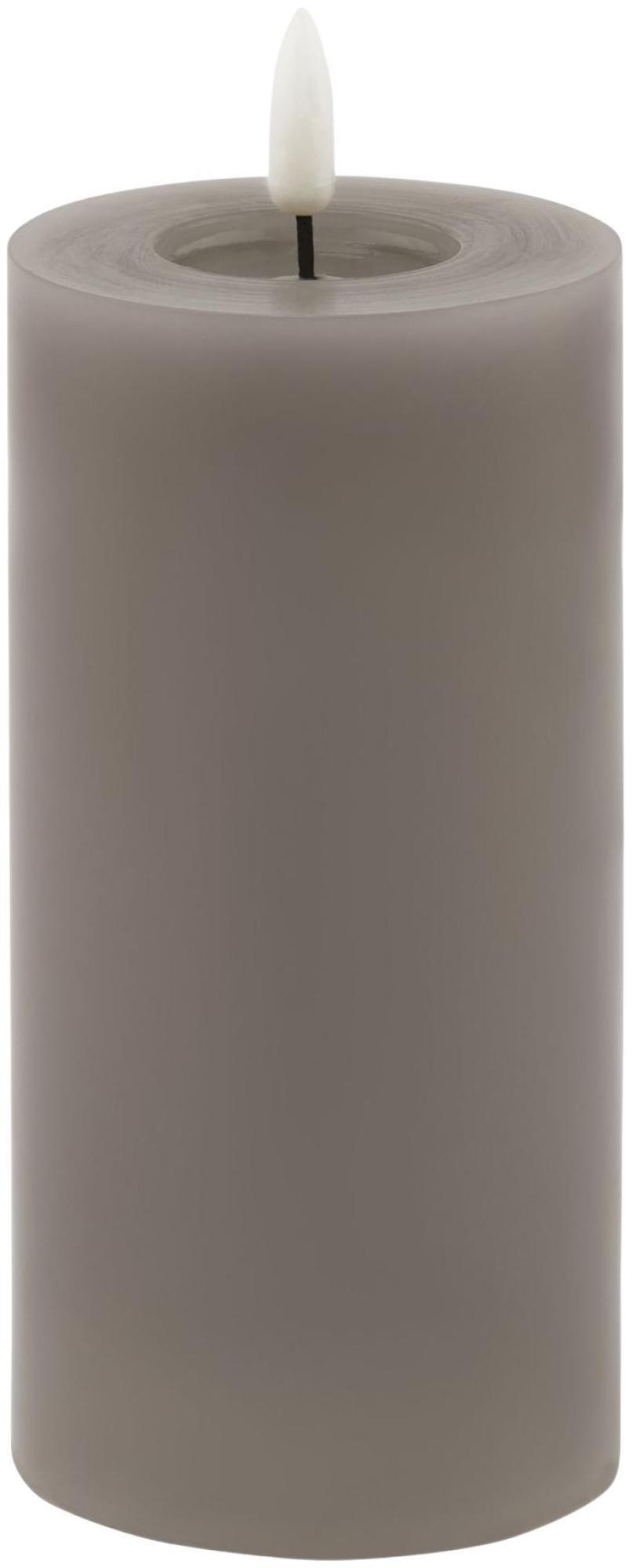 Luxe Melt Effect 3x6 Grey LED Wax Candle - CFS UK