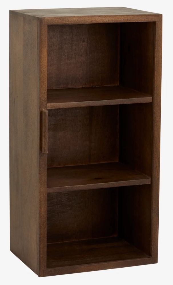 NORDAL Nango Dark Brown 1 Door Wall Display Cabinet - CFS UK