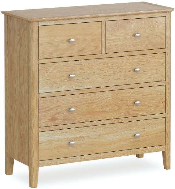 Shaker Oak 2+3 Drawer Chest | Choice Furniture Superstore UK