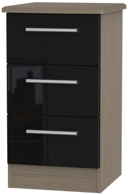 Knightsbridge White Gloss and Light Oak Midi Wardrobe | CFS UK