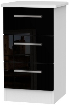 Knightsbridge White Gloss and Light Oak Midi Wardrobe | CFS UK