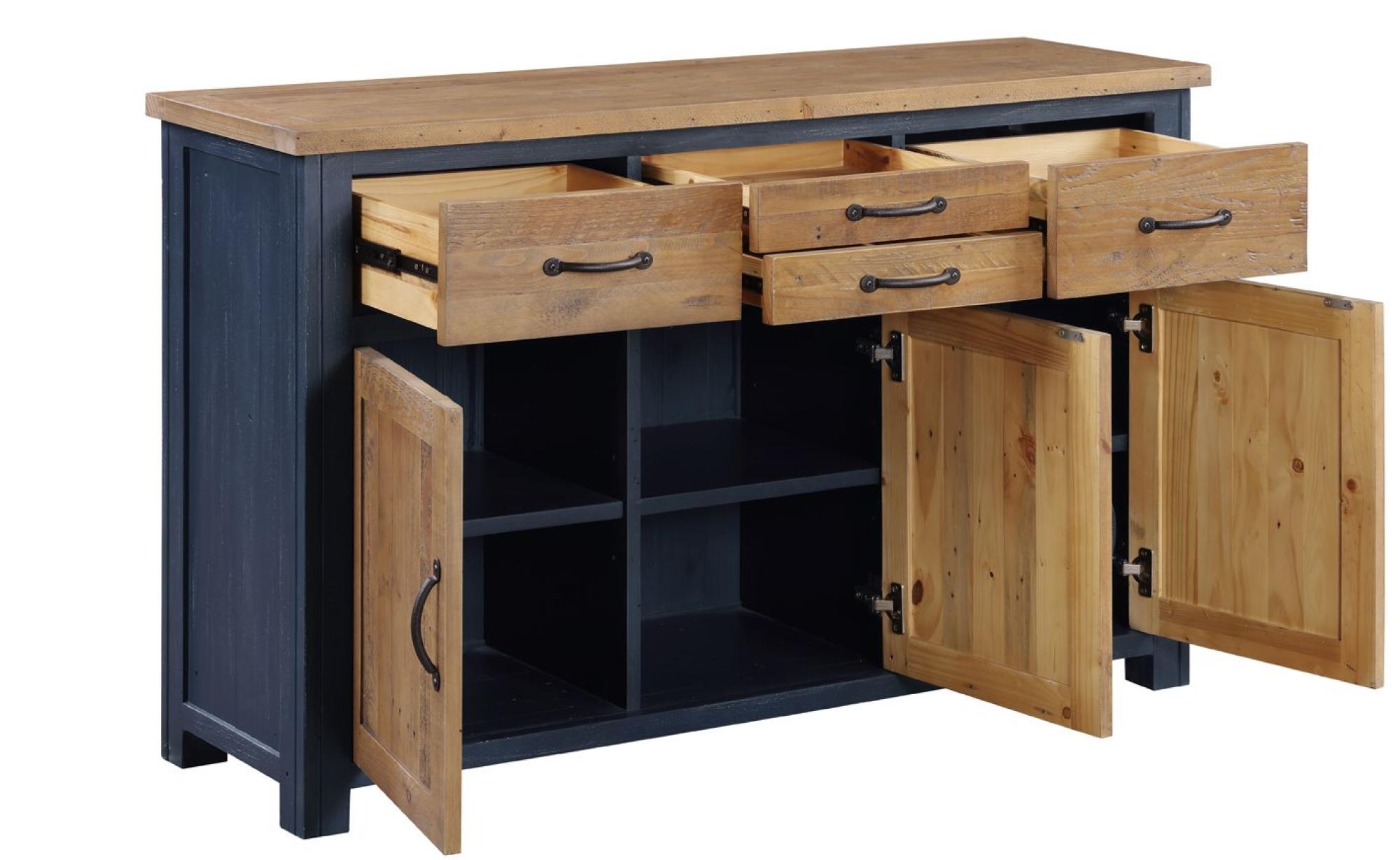 Spencer Blue Medium Sideboard - 3 Door | Choice Furniture Superstore UK