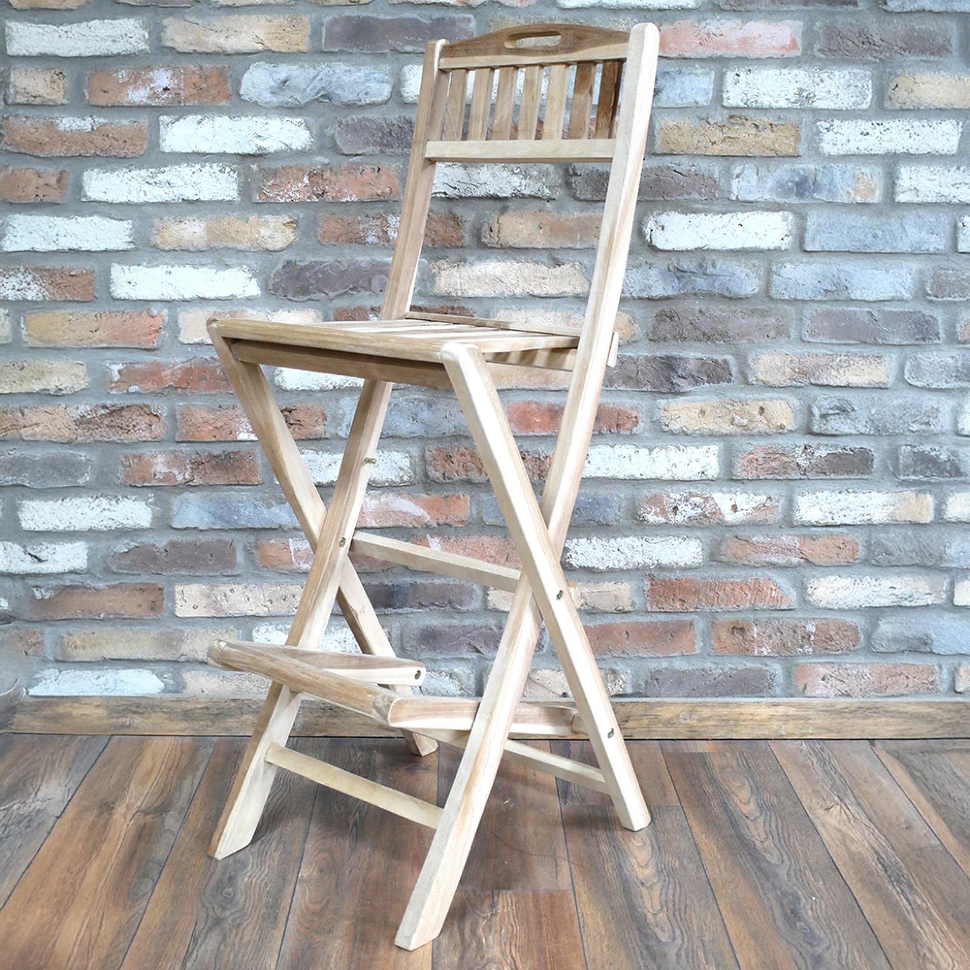 2 x Dutch Teak Wood Barstool | Choice Furniture Superstore UK