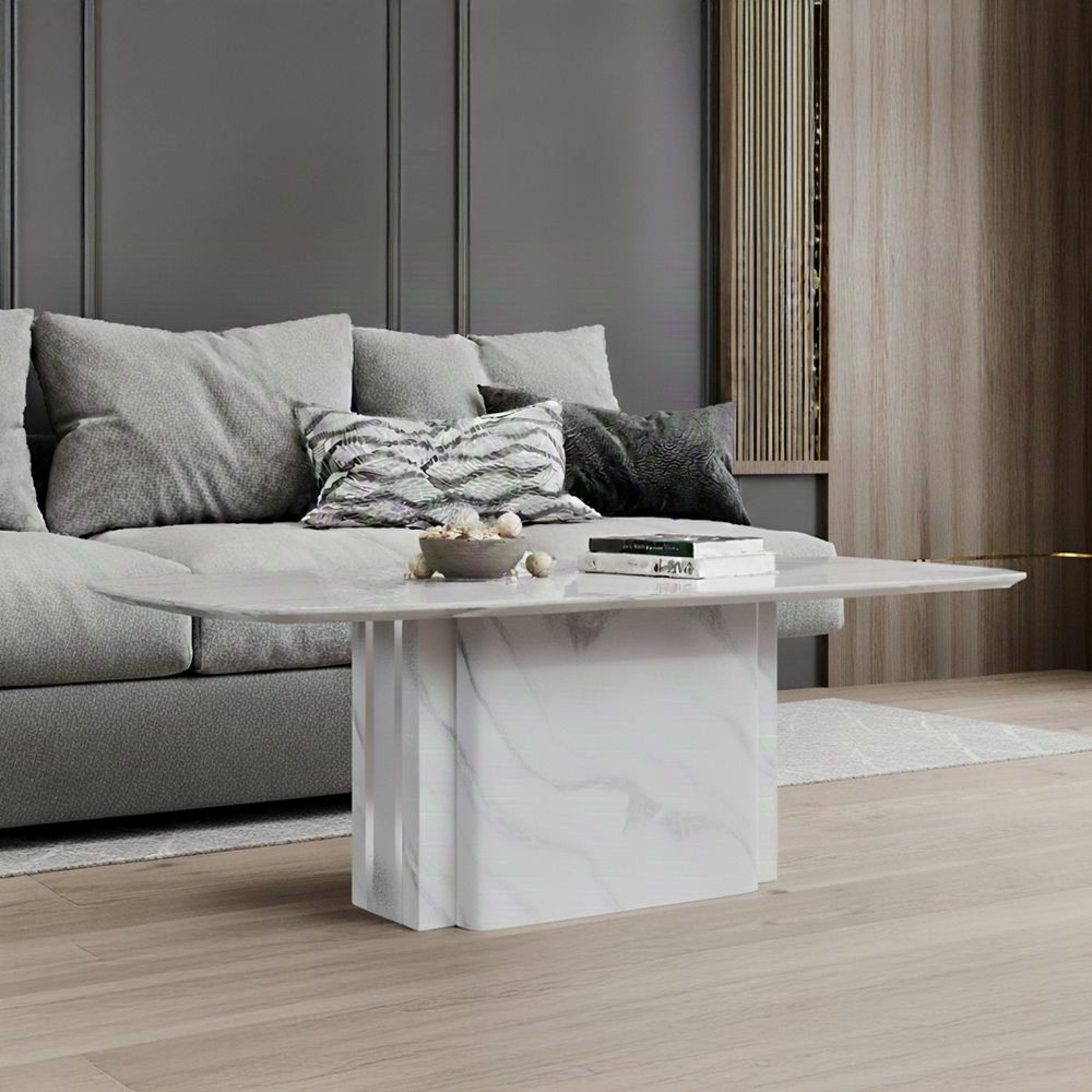 Antonio White Marble Console Table | Choice Furniture Superstore UK