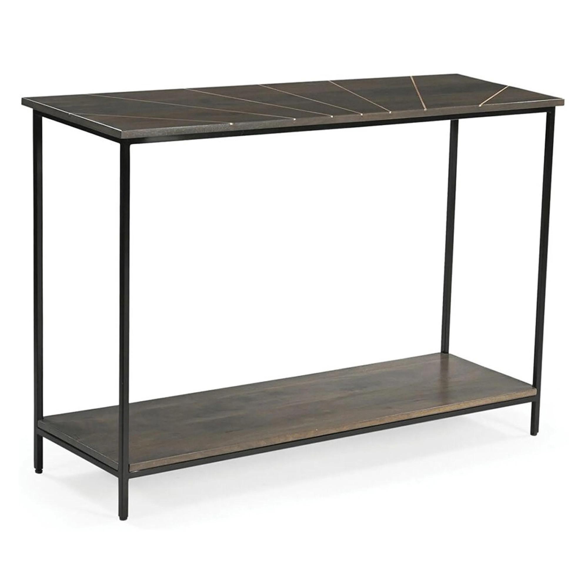 Fowey Dark Brown Mango Wood Console Table | Choice Furniture Superstore UK